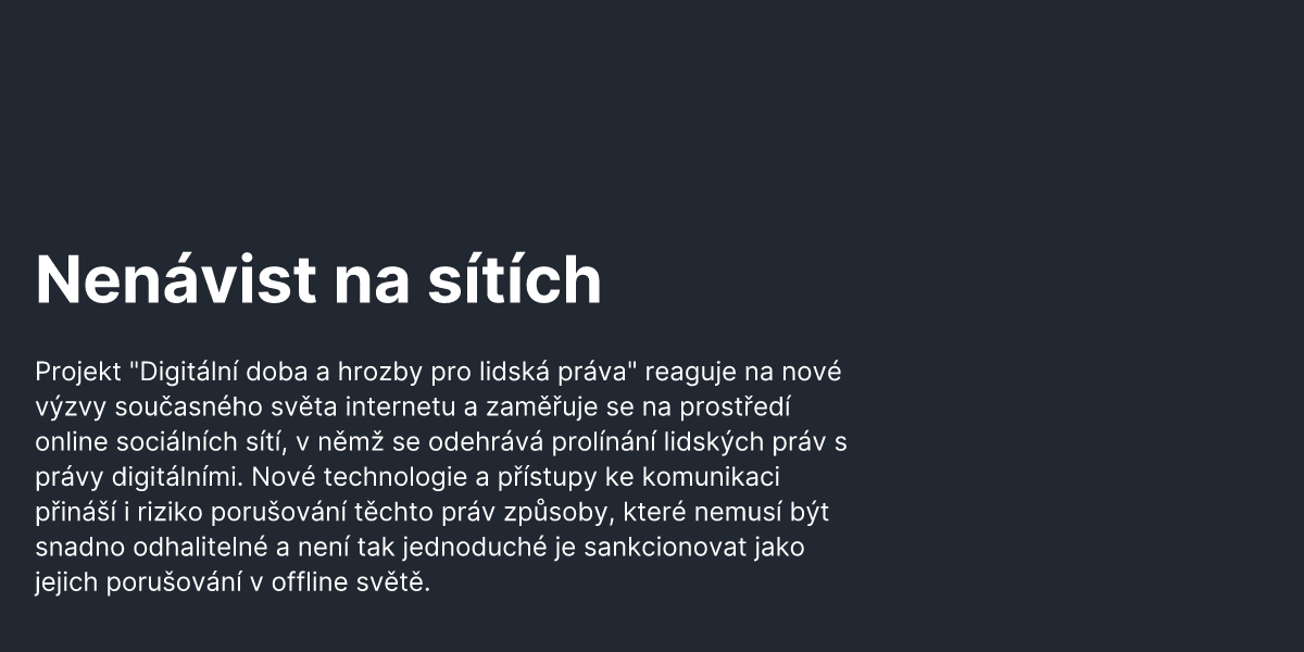 Nenávist na sítích